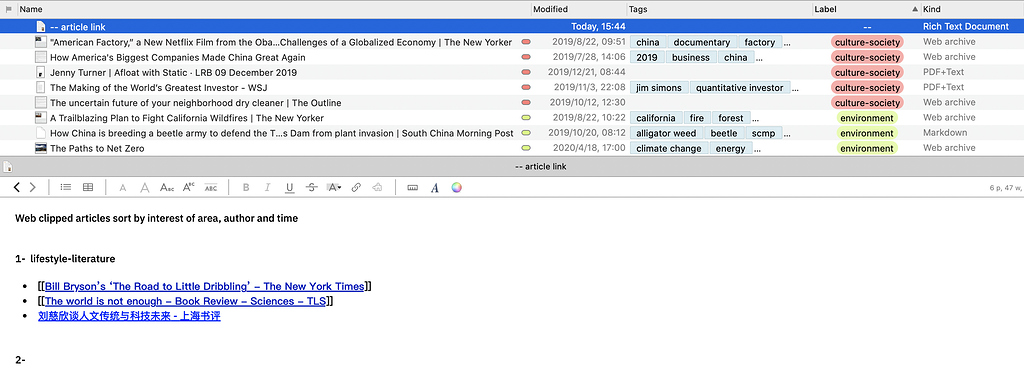 Best Practice: WikiLinks and Label? - DEVONthink - DEVONtechnologies Community