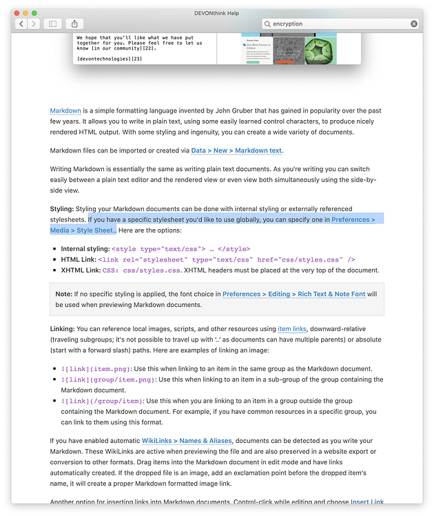 Markdown style sheet for DTTG - DEVONthink To Go - DEVONtechnologies Community