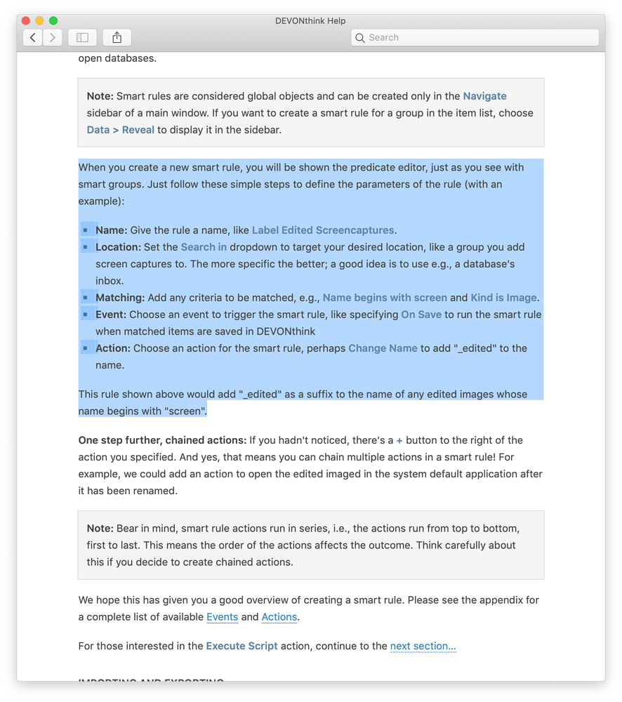 Useful smart rule examples - DEVONthink - DEVONtechnologies Community