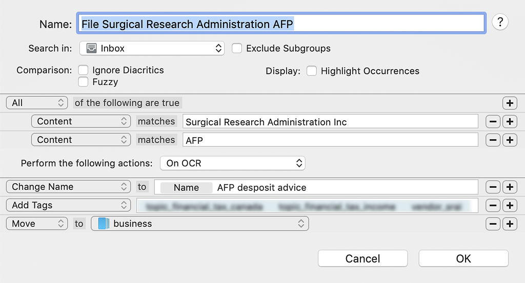 Smart Rule trigger on scan - DEVONthink - DEVONtechnologies Community
