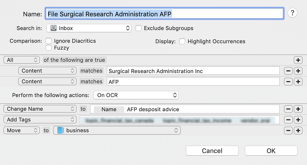 Smart Rule trigger on scan - DEVONthink - DEVONtechnologies Community