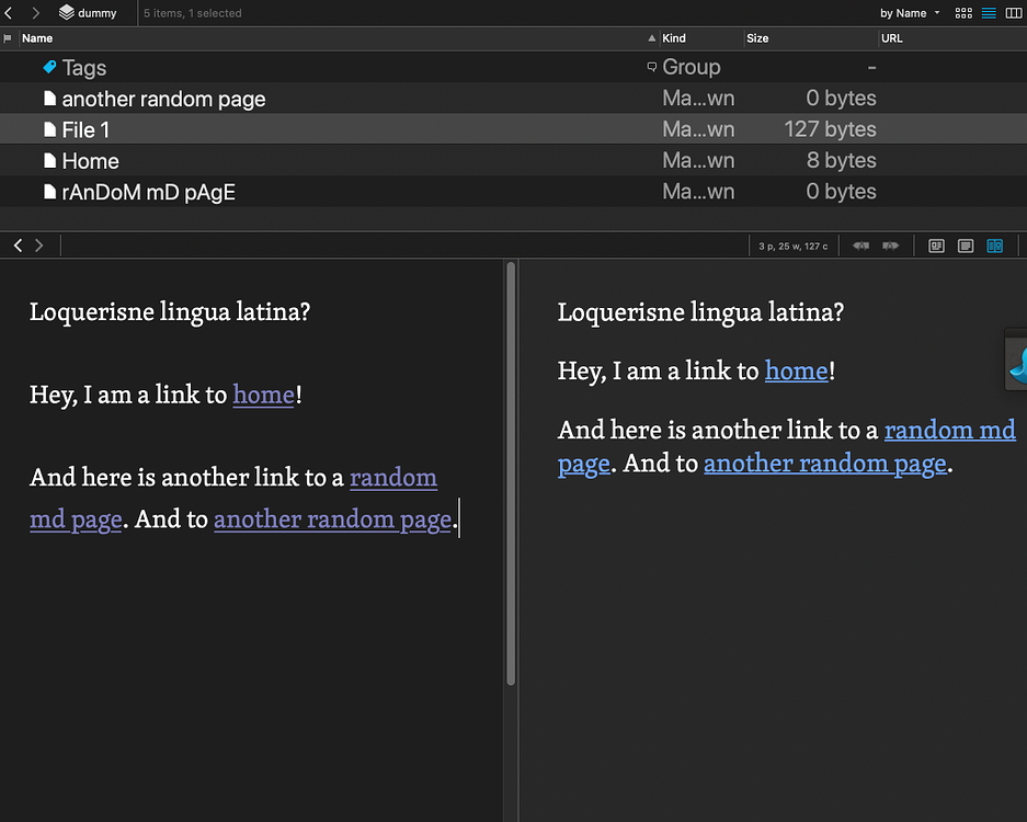 Database with external files indexed - creating files in external file system - DEVONthink ...
