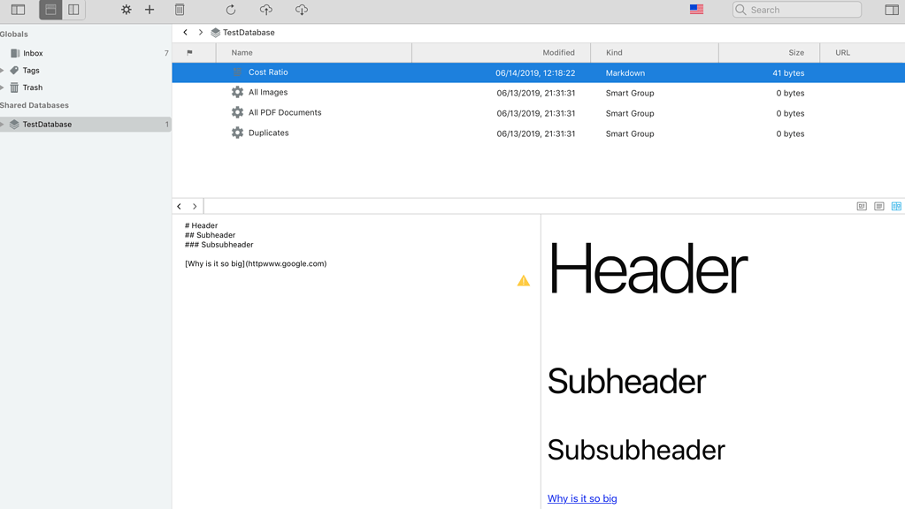 DEVONthink Server massive markdown header - DEVONthink - DEVONtechnologies Community