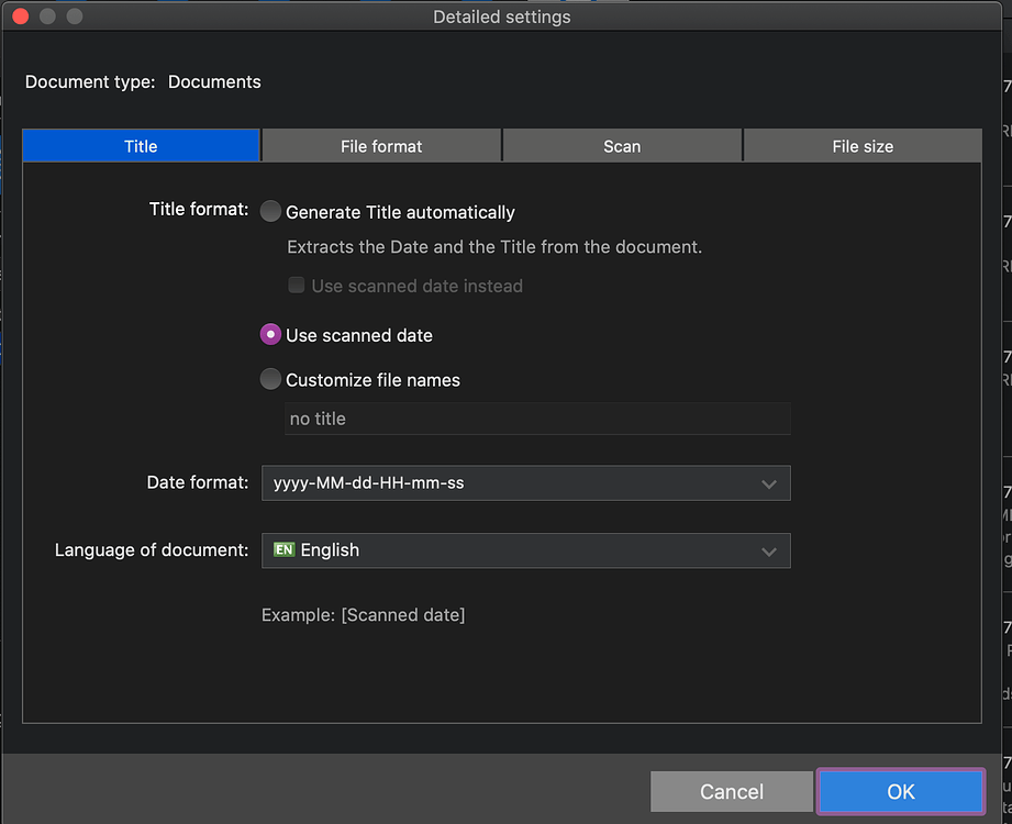 Altering document names from ScanSnap - Automation - DEVONtechnologies Community