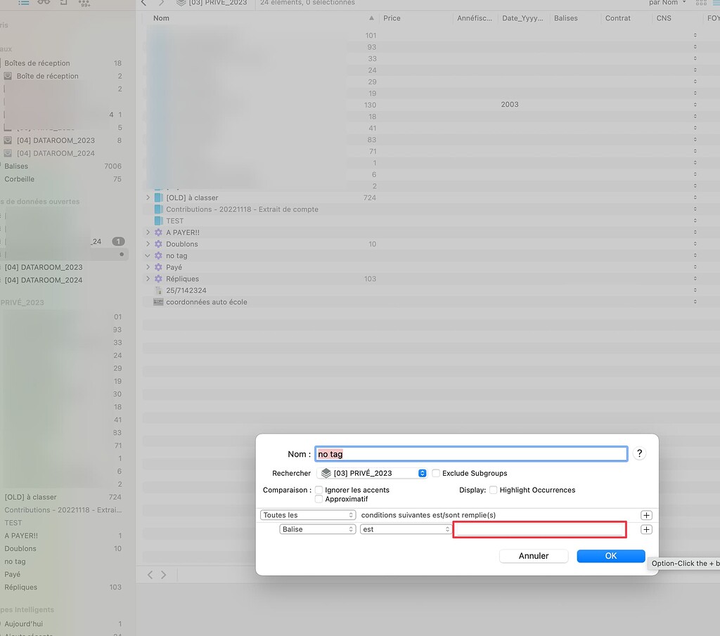 Looking for a way to smart rules files with no tag or no data in personal flied of data ...