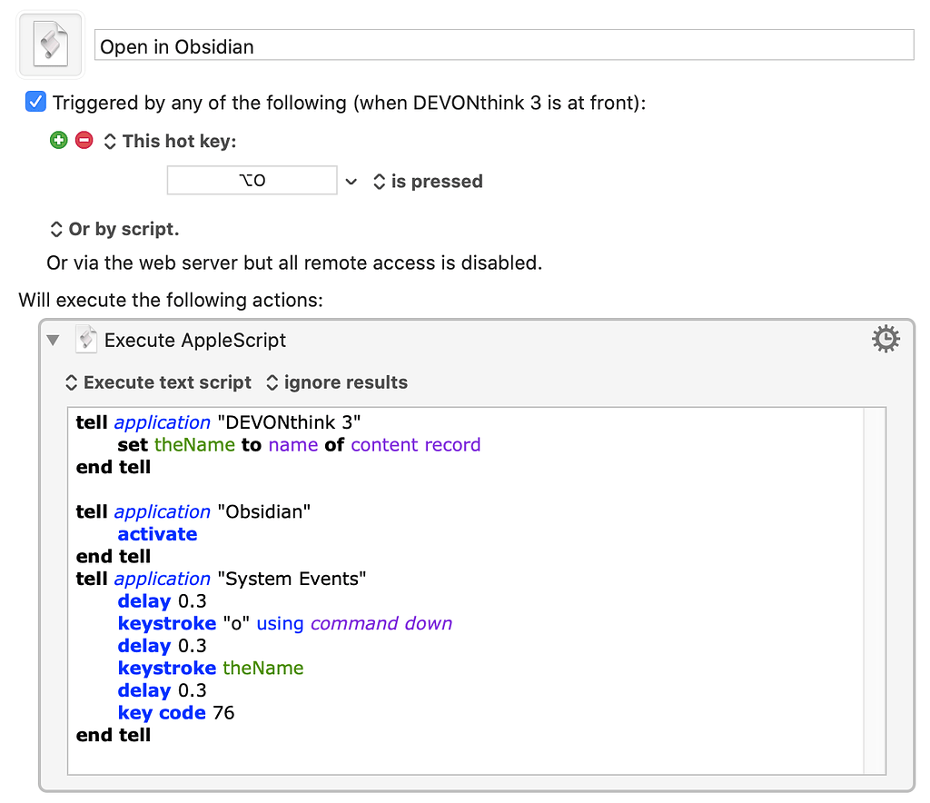 Open DEVONthink note in Obsidian - DEVONthink - DEVONtechnologies Community