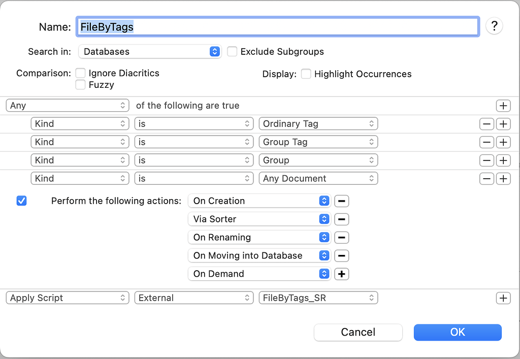 Understanding smart rule behavior with trigger on moving into database - Automation ...