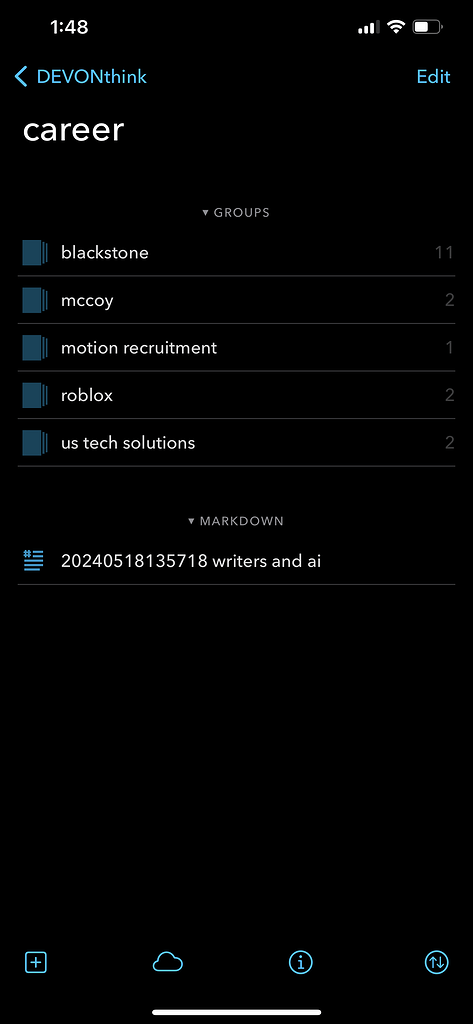 DB group icons are greyed out - DEVONthink To Go - DEVONtechnologies ...