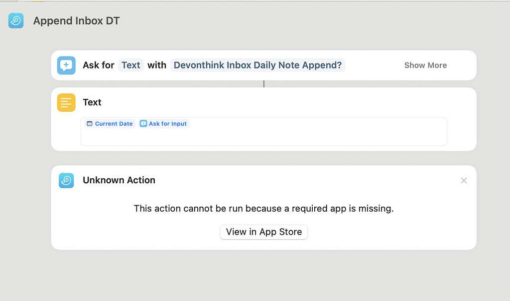 Devonthink and Shortcuts app - Automation - DEVONtechnologies Community