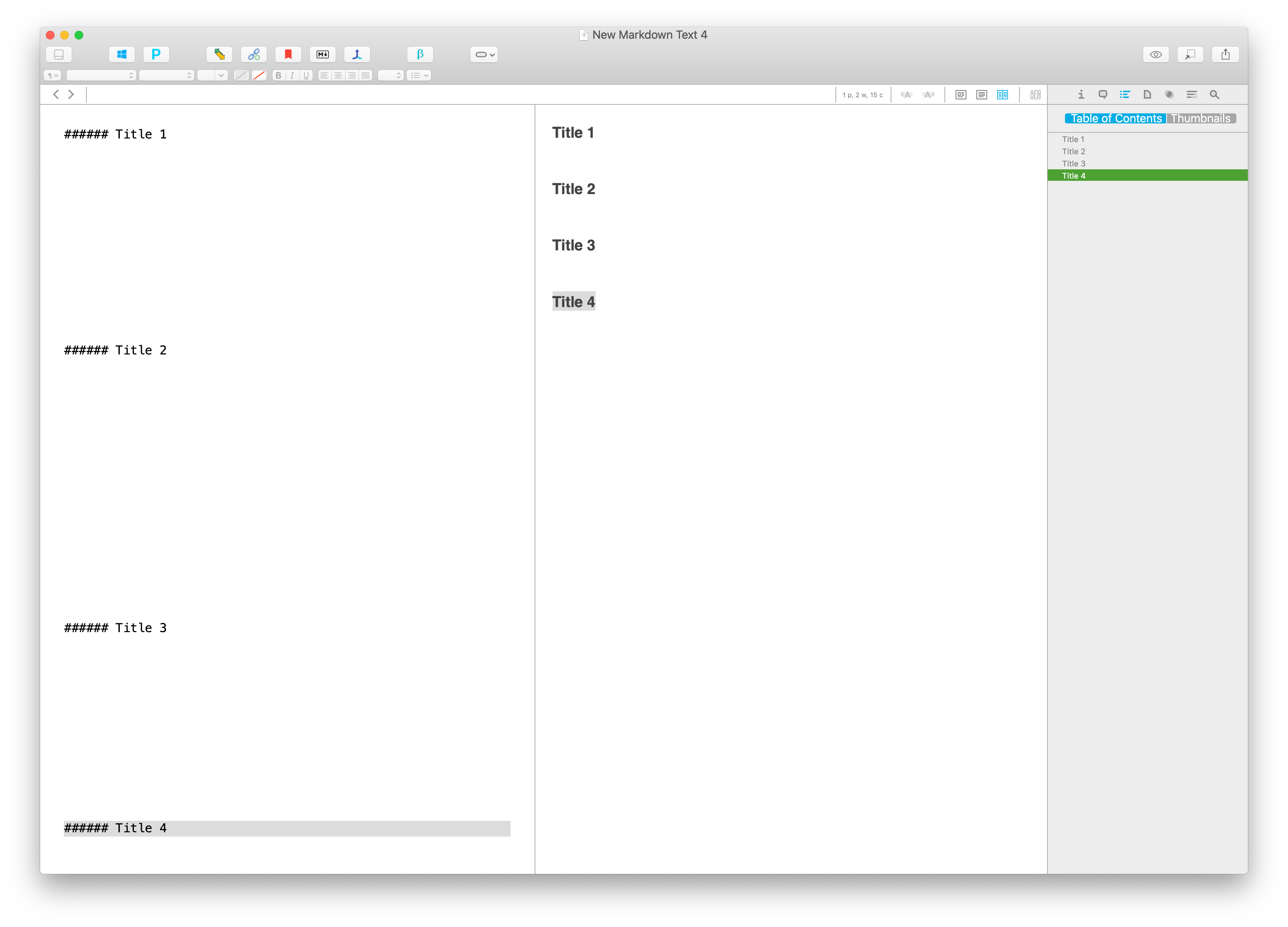 A question on TOC generated by DT's markdown editor - DEVONthink ...