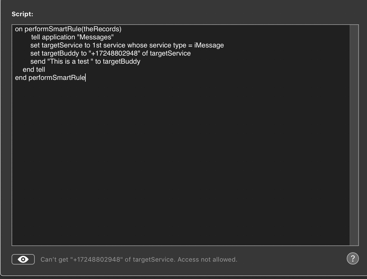 Script To Send Imessage Devonthink Devontechnologies Community