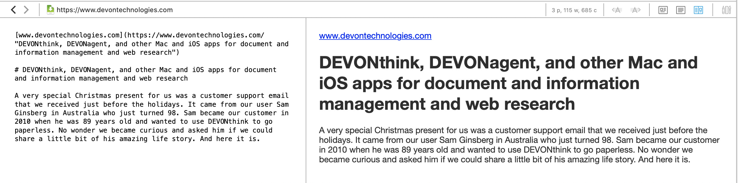 How can I use URLs in DT3 to add Markdown documents? - DEVONthink - DEVONtechnologies Community
