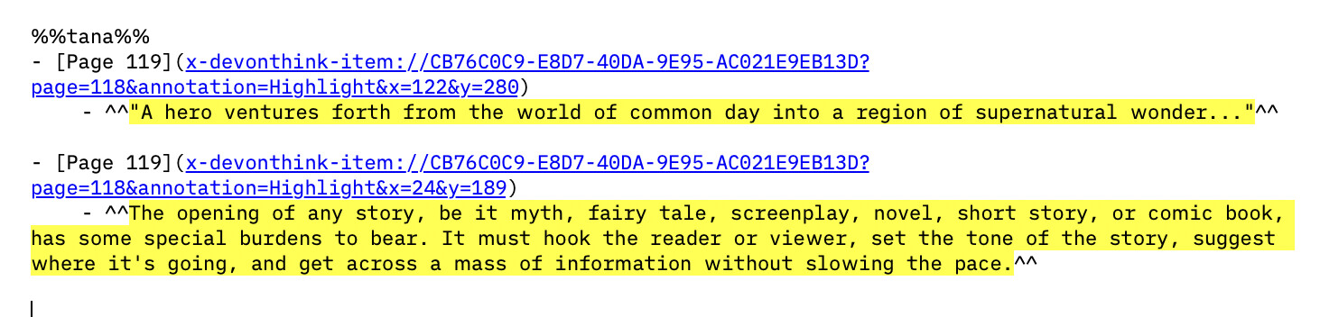Change default format/template for Summarize Highlights > Markdown - DEVONthink ...