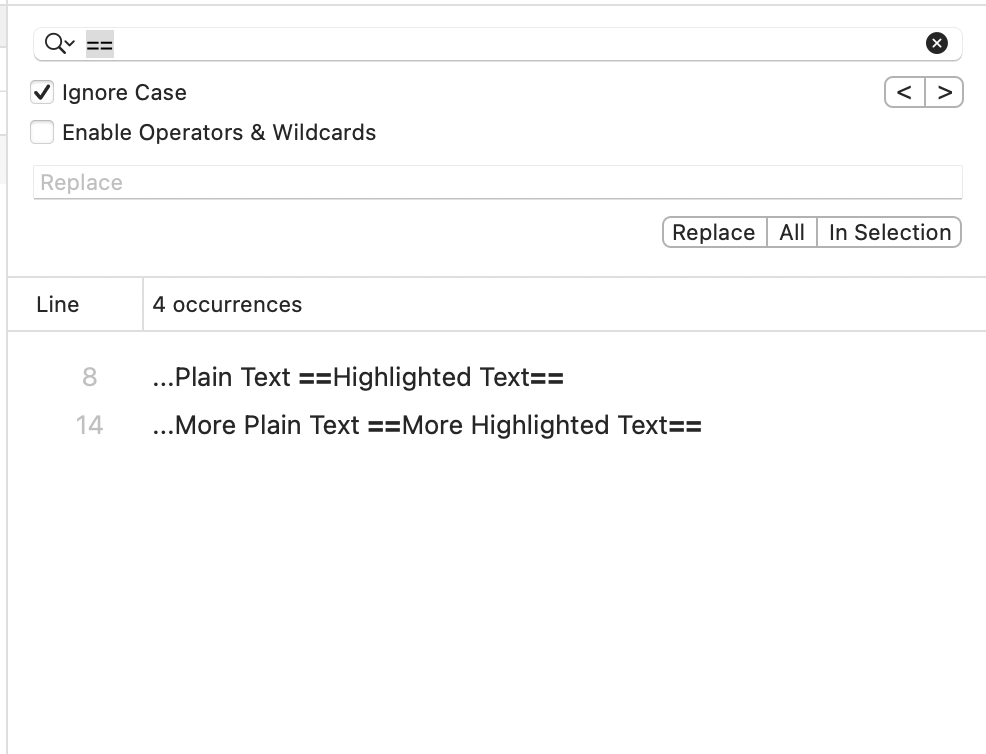 Find highlighted text in current markdown document - DEVONthink - DEVONtechnologies Community