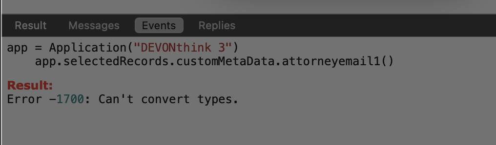 Custom MetaData "Can't Convert Types" Using JXA - Automation - DEVONtechnologies Community