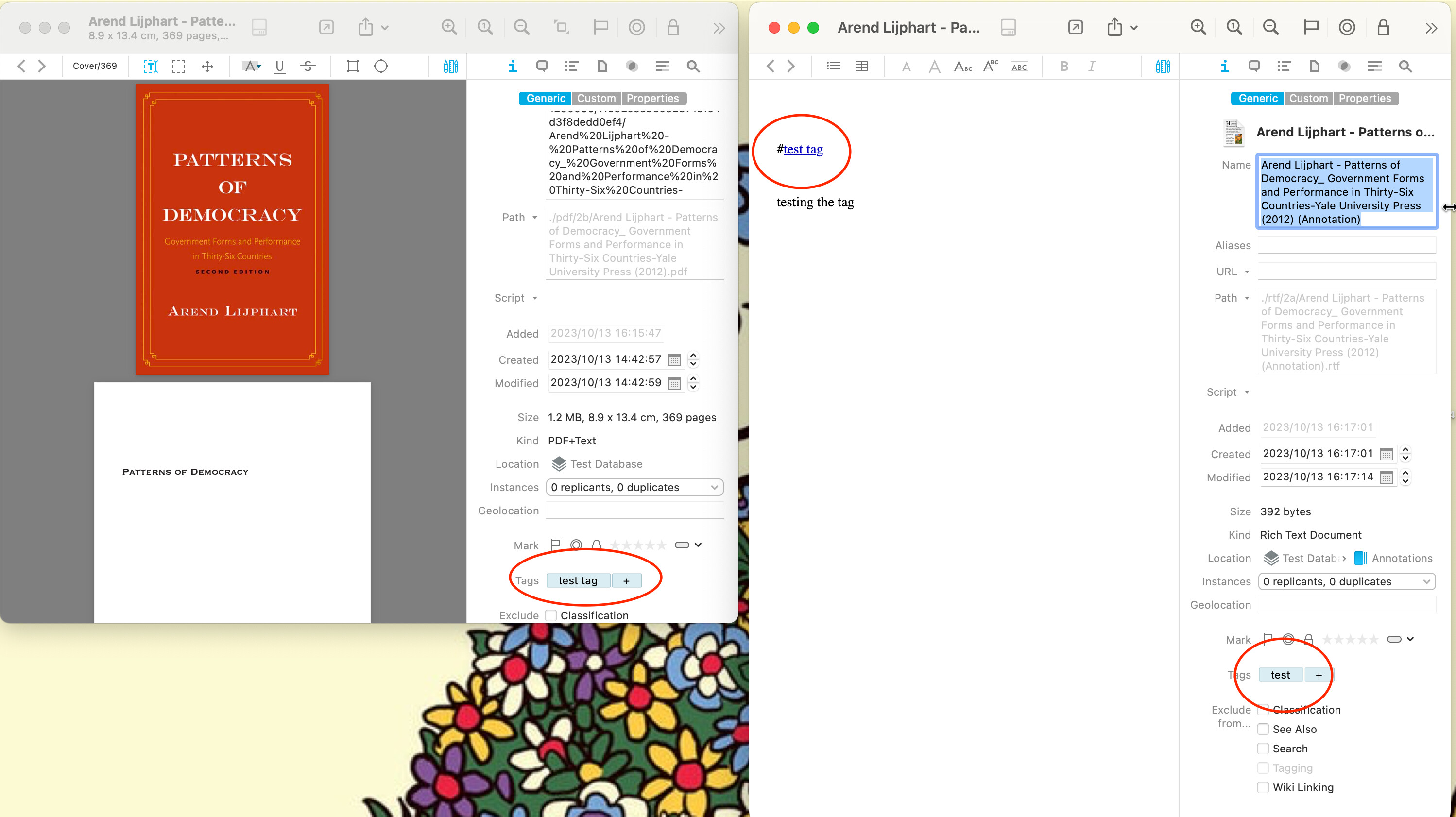 Can annotations grab the tags from the original file? - DEVONthink - DEVONtechnologies Community