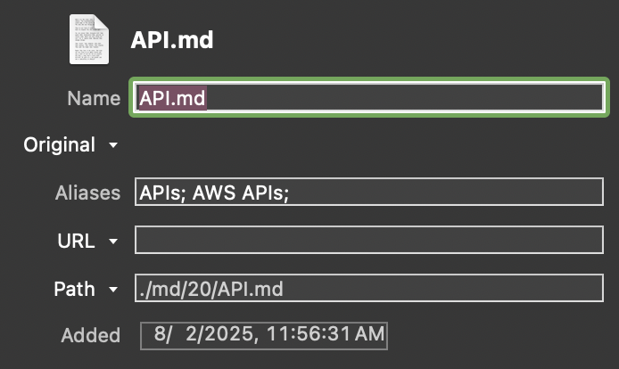 Link multiple words or phrases to a single .md file - DEVONthink - DEVONtechnologies Community