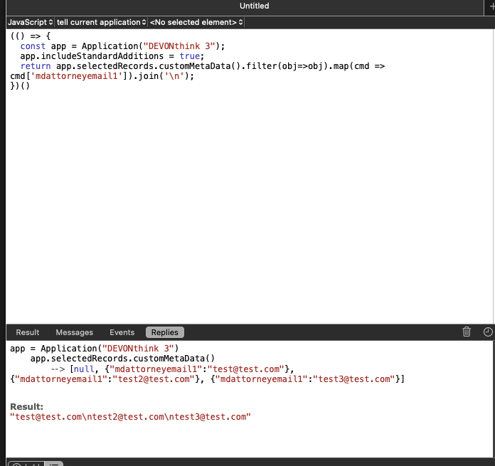 Custom MetaData "Can't Convert Types" Using JXA - Automation - DEVONtechnologies Community
